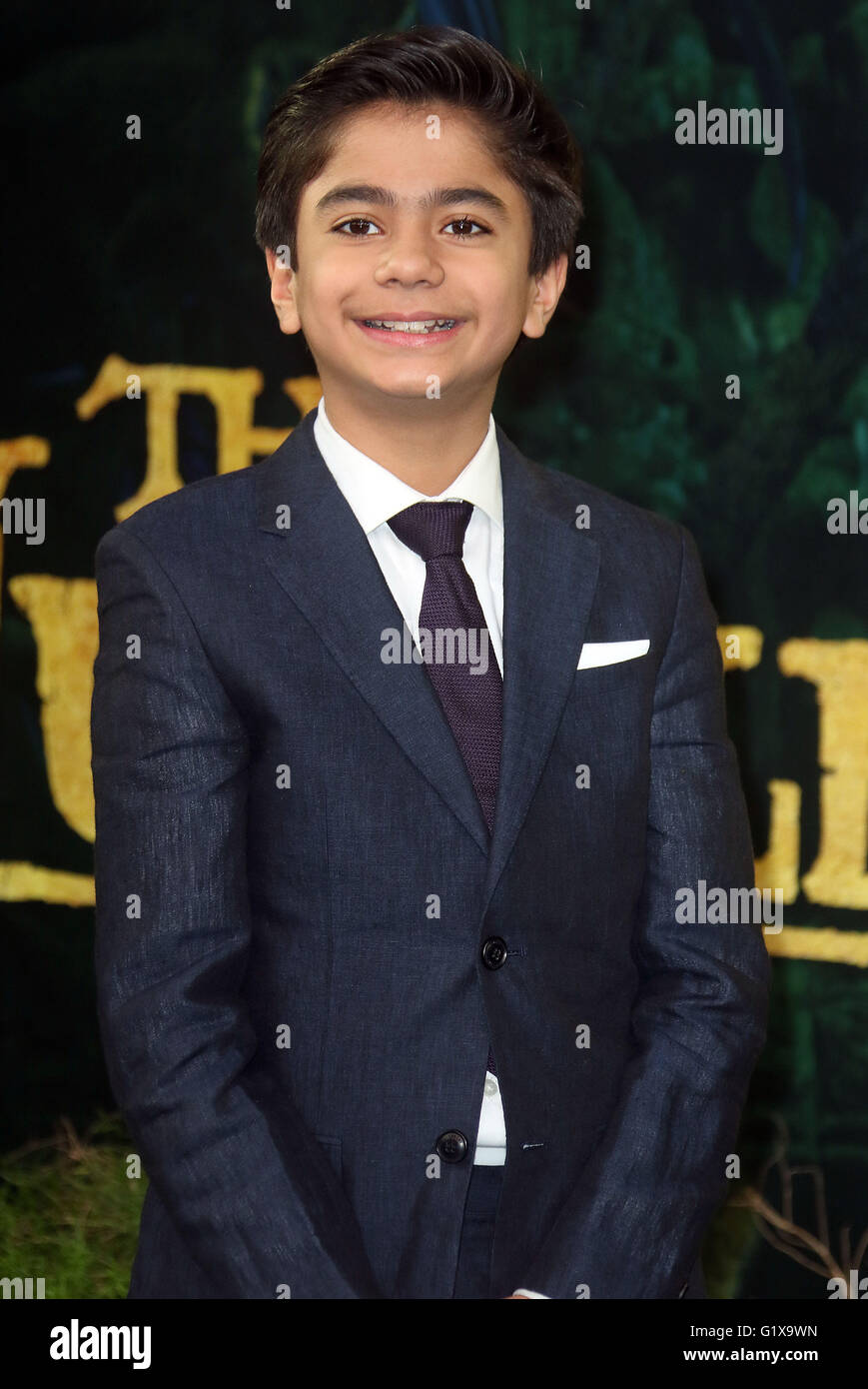 April 11, 2016 - Neel Sethi attending The Jungle Book European Premiere ...