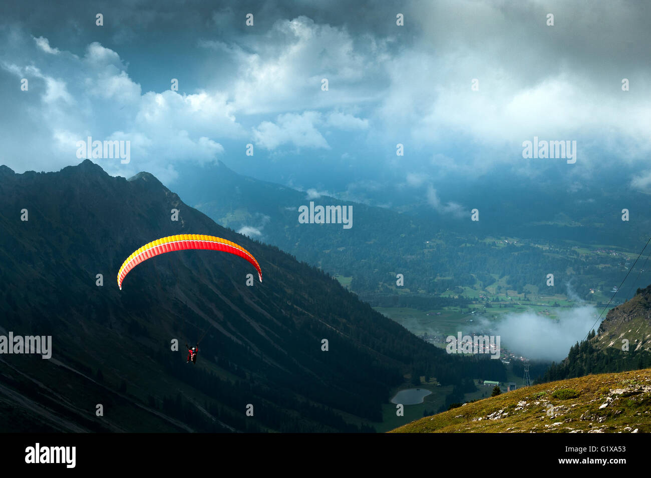paragliding in the alps Stock Photo - Alamy