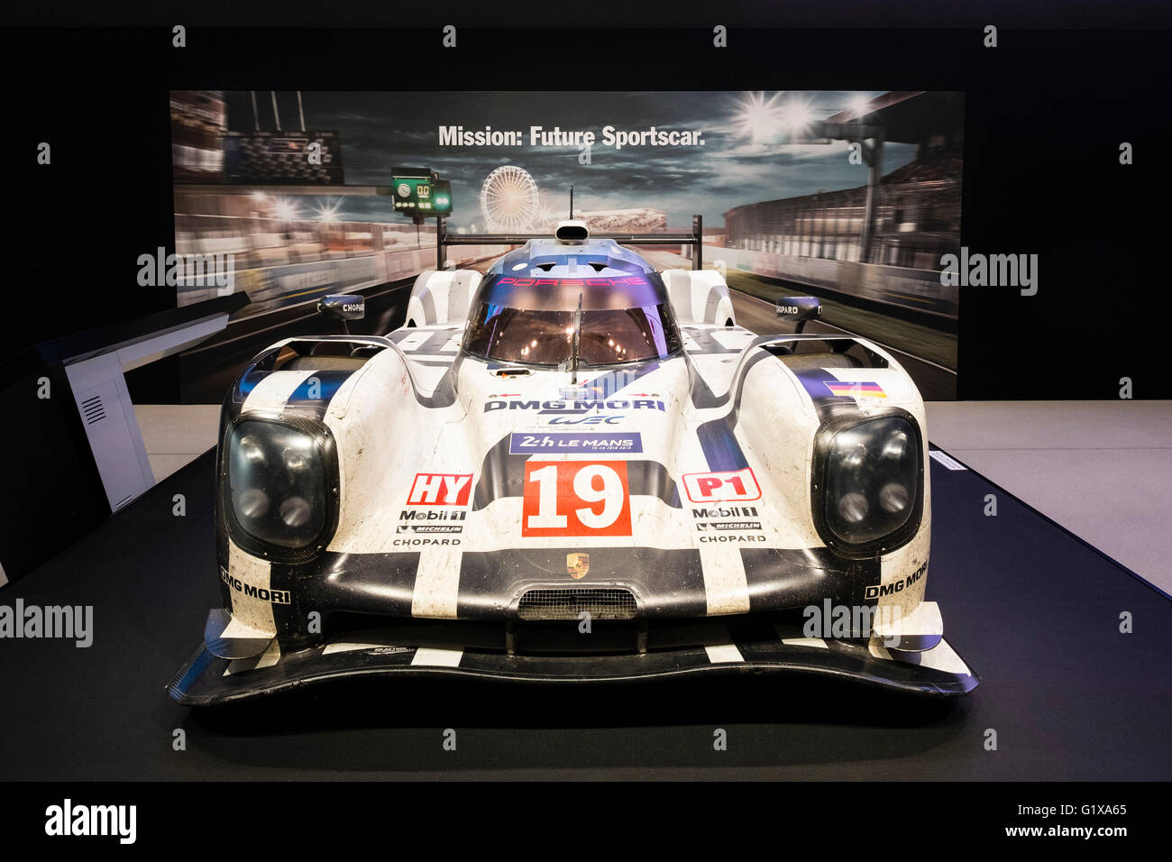 Porsche Le Mans racing car on display at VW Drive forum on Unter den ...