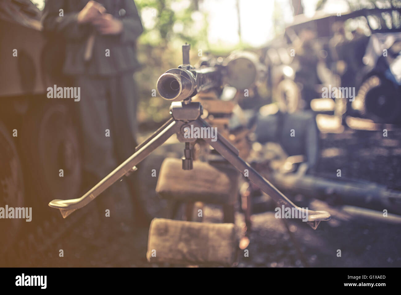 close up on heavy machine gun Stock Photo - Alamy