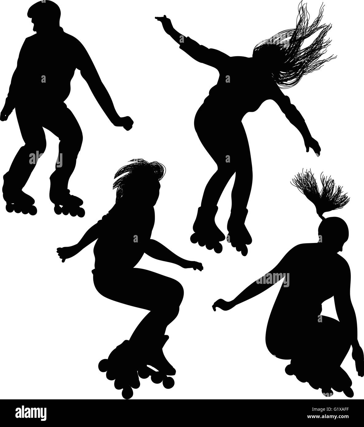Inline skater silhouette hi-res stock photography and images - Alamy