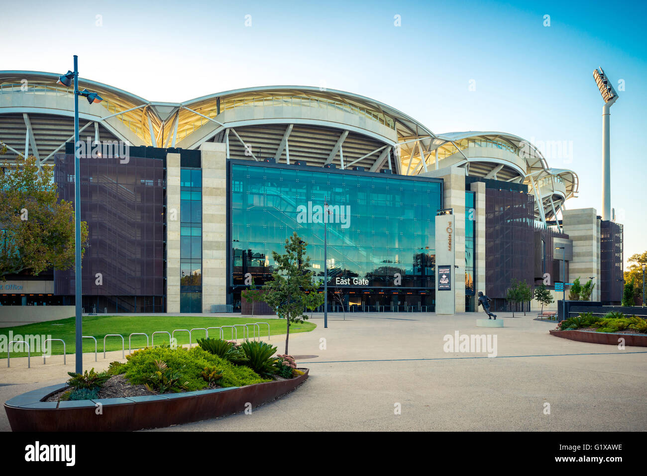 Adelaide, Australia - January 3, 2016: Adelaide Oval stadium skyline ...