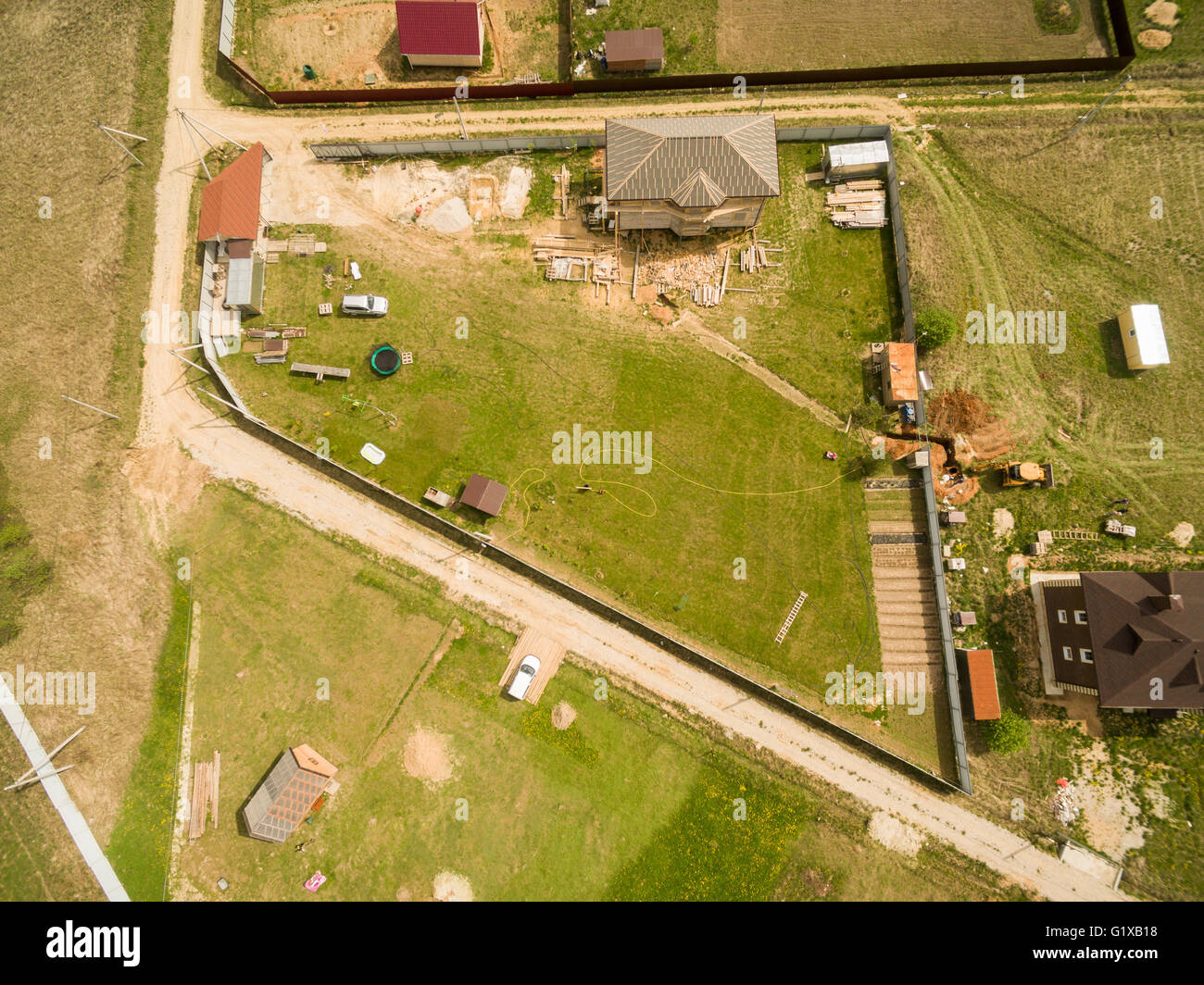 Village view from above Stock Photo - Alamy
