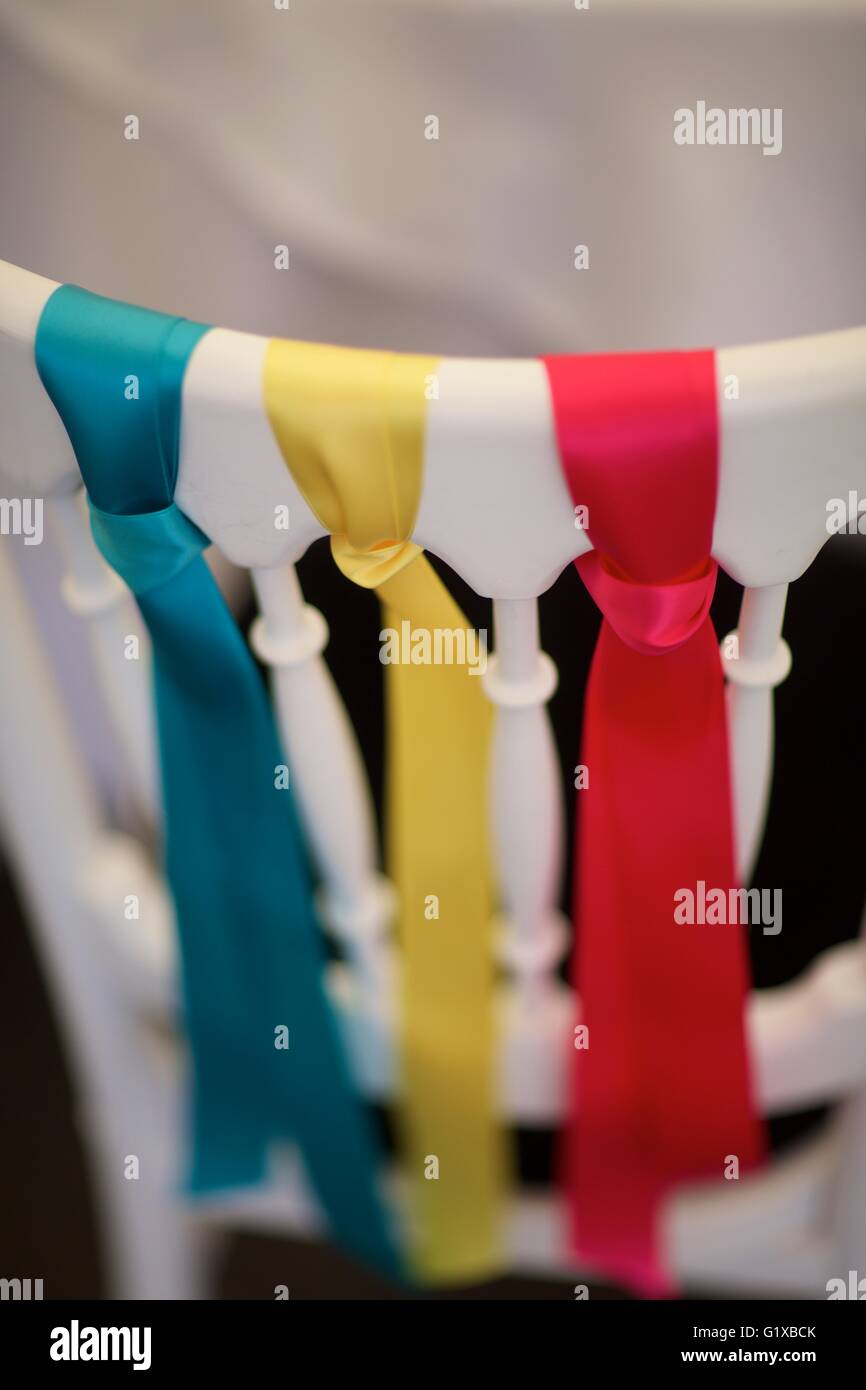 Blue chair ribbons hi-res stock photography and images - Alamy