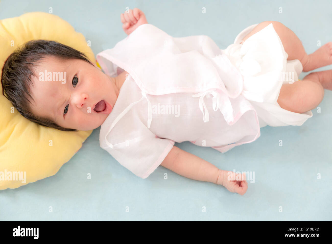 Beautiful smiling Newborn cute baby Stock Photo - Alamy