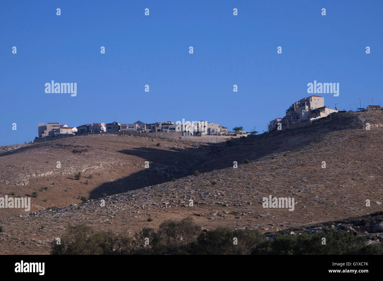 Scenic view of the suburbs of the Jewish settlement of Maaleh Adumim or ...