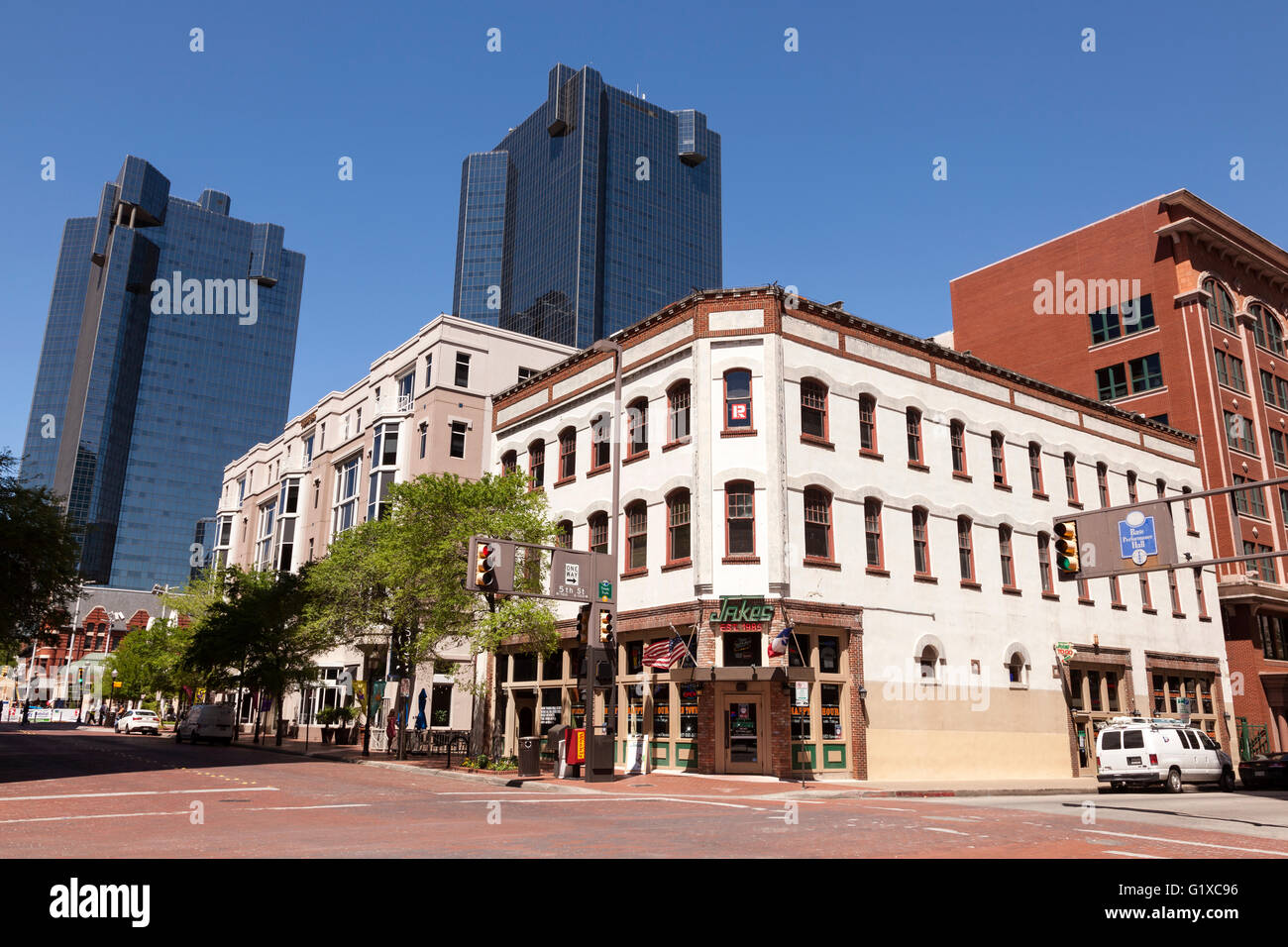 Crossroads in the Fort Worth Downtown. Texas, USA Stock Photo - Alamy