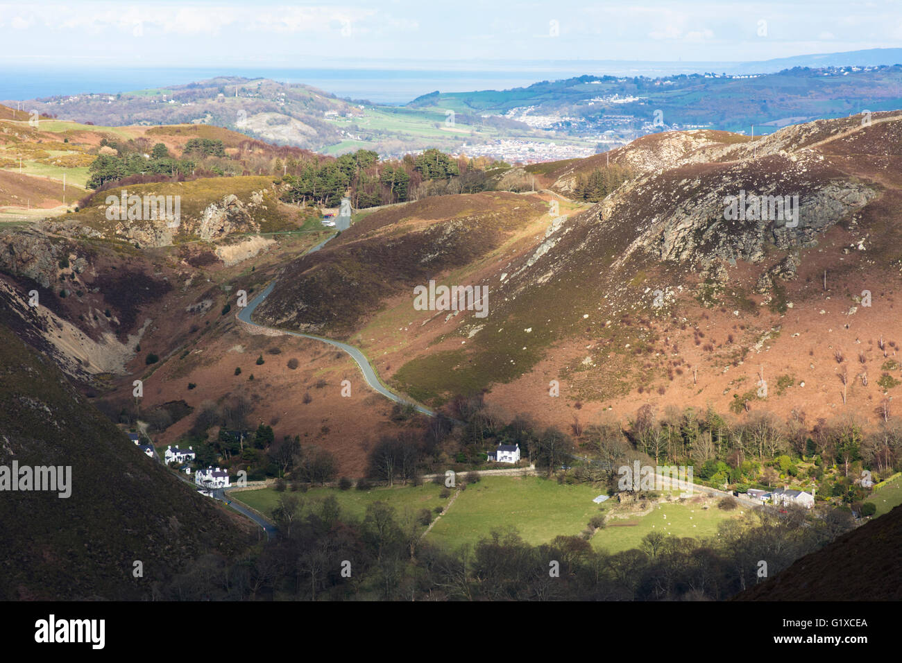 Sychnant Pass near Conwy, Gwynedd, North Wales Stock Photo - Alamy