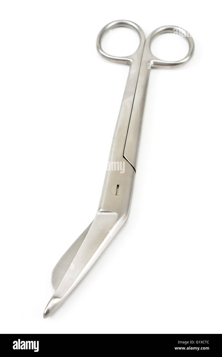 Medical scissors isolated on white Stock Photo - Alamy