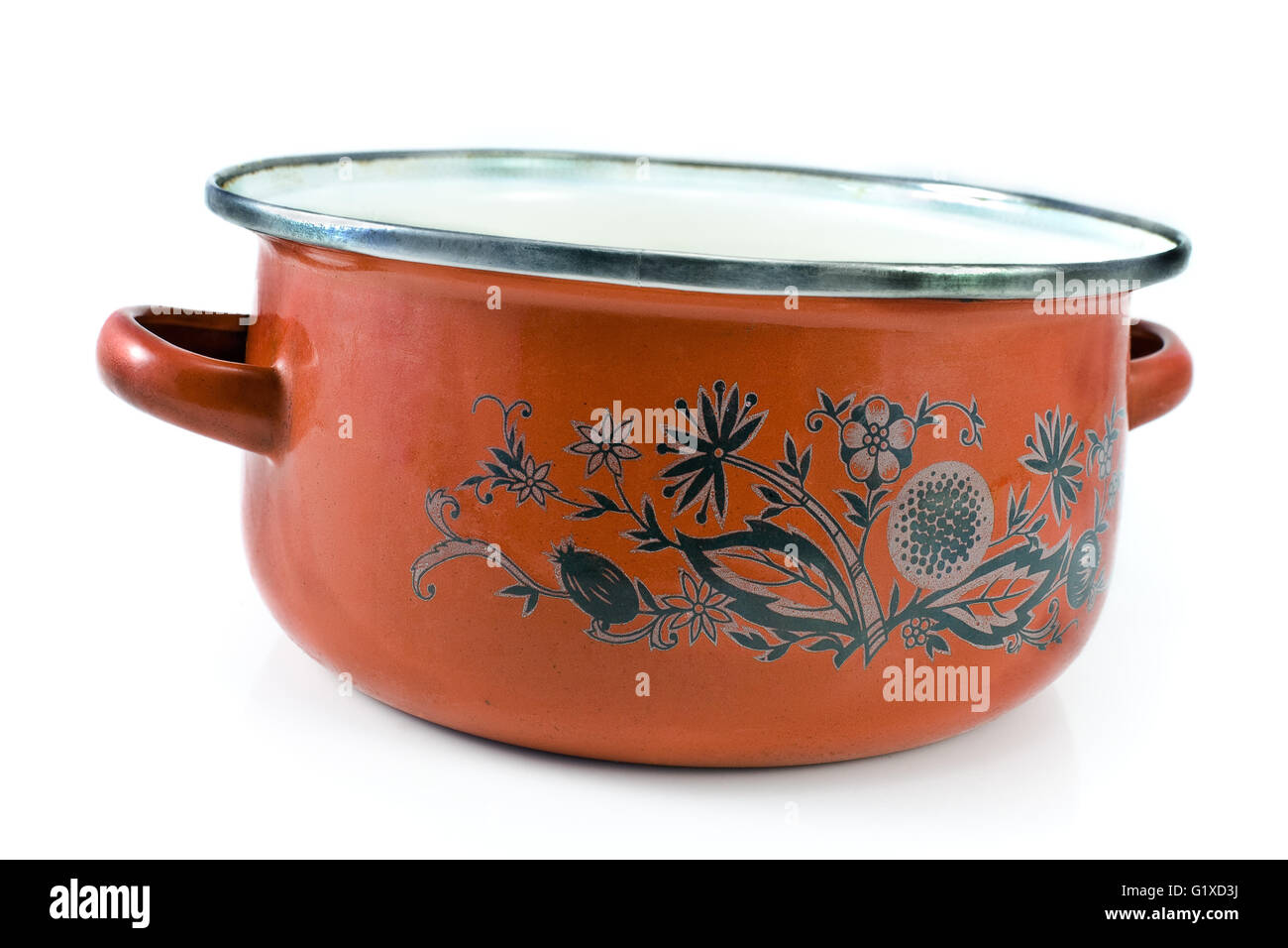 Stainless cooking pot on Cut Out Stock Images & Pictures - Alamy