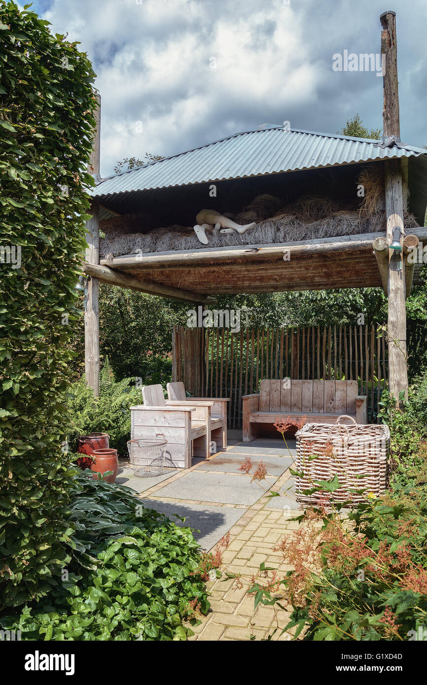 The architectural forms of the garden Stock Photo - Alamy