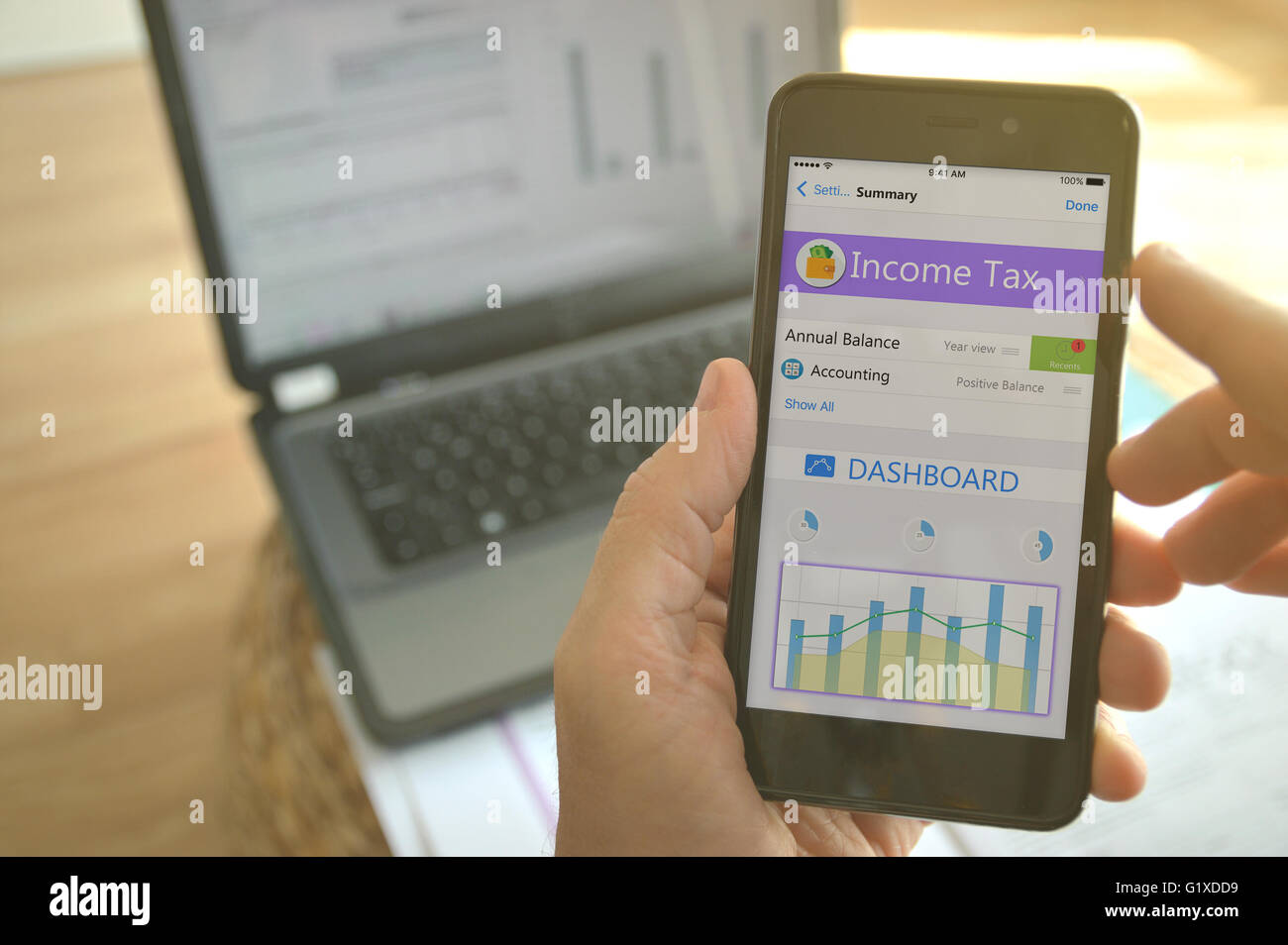 Calculate income tax hi-res stock photography and images - Alamy