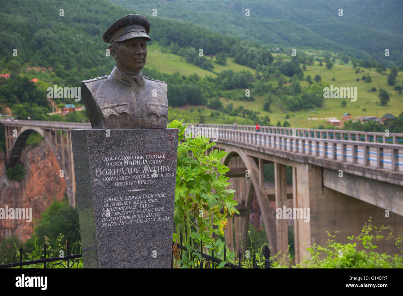 Montenegro. Durmitor National Park. The Tara Bridge crossing the Tara ...