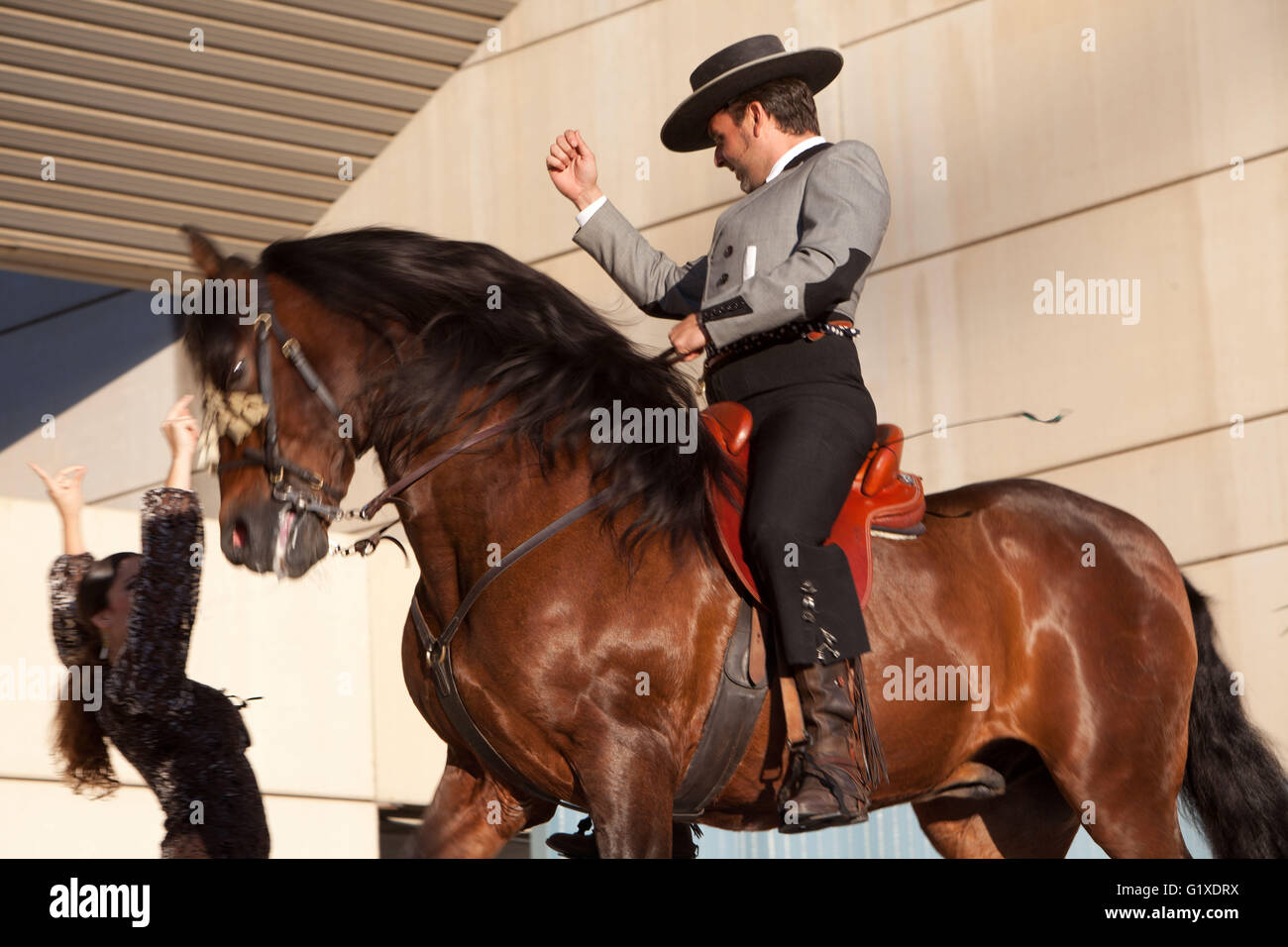 May in Malaga, Spain, Tourism, Flamenco traditional dance Stock Photo ...