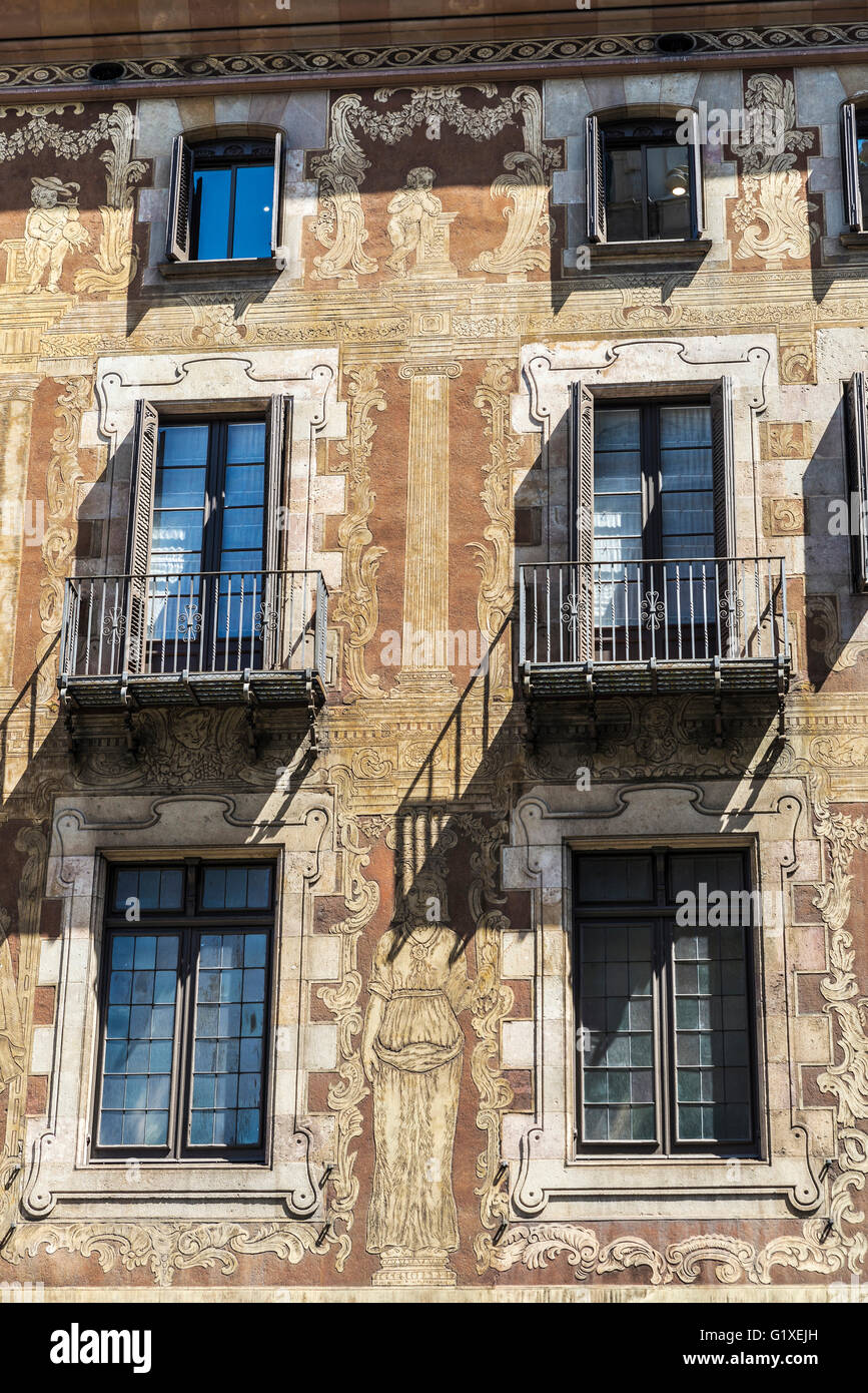 Sgraffito facade on building on hi-res stock photography and images - Alamy