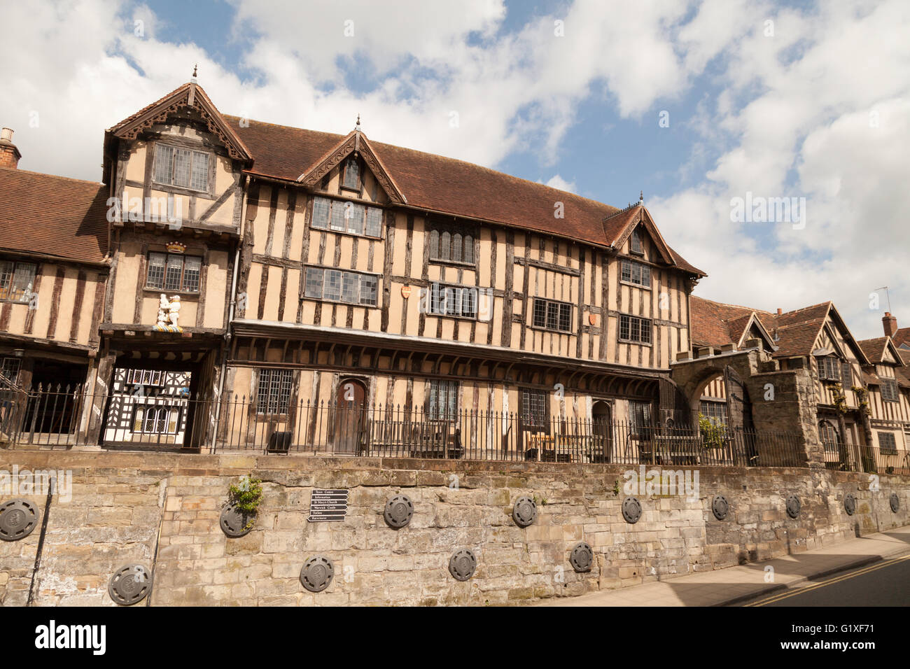 the medieval 14th century buildings of the Lord Leycester Hospital ...