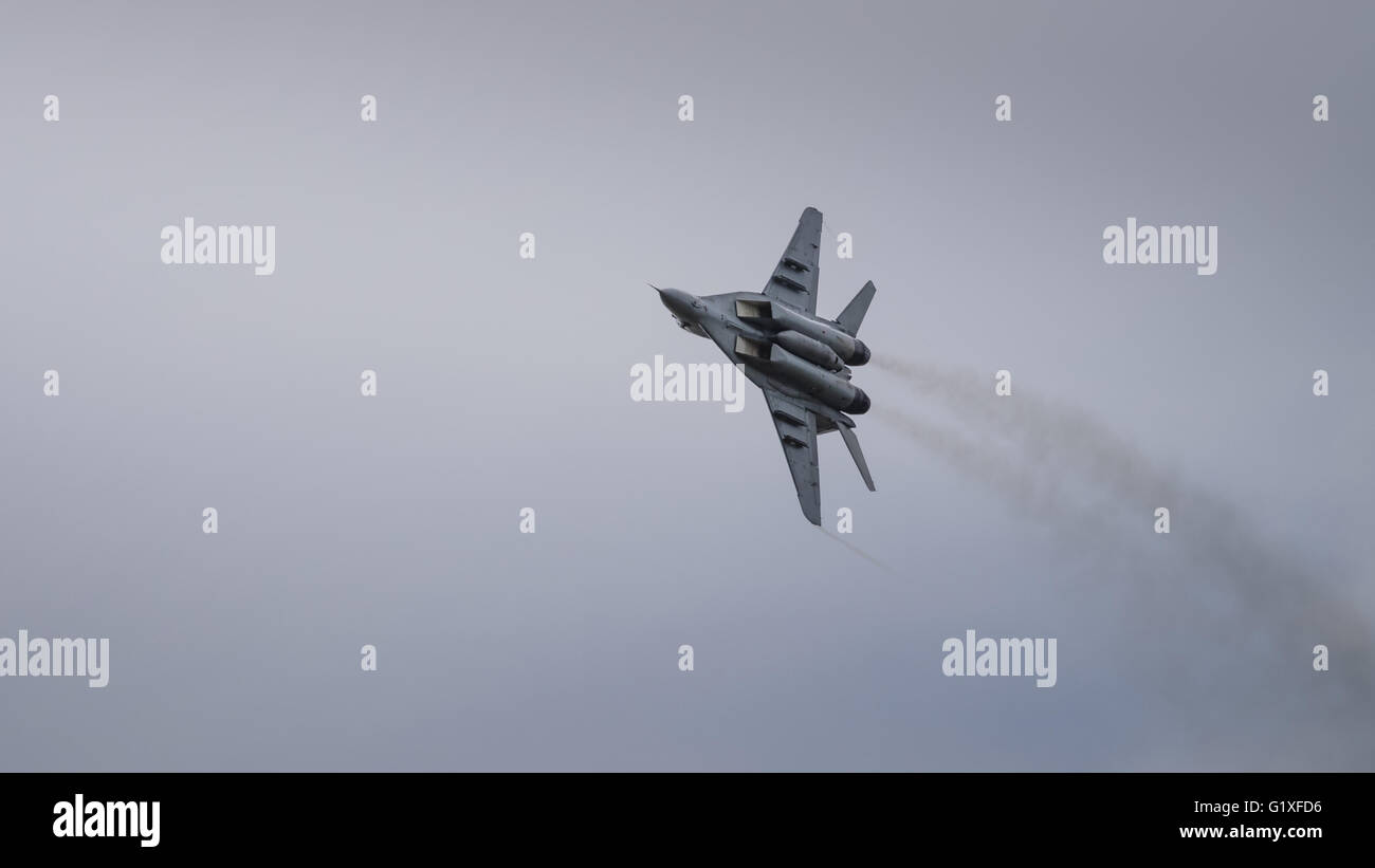 Mikoyan MIG 29 fighter aircraft in flight Stock Photo - Alamy
