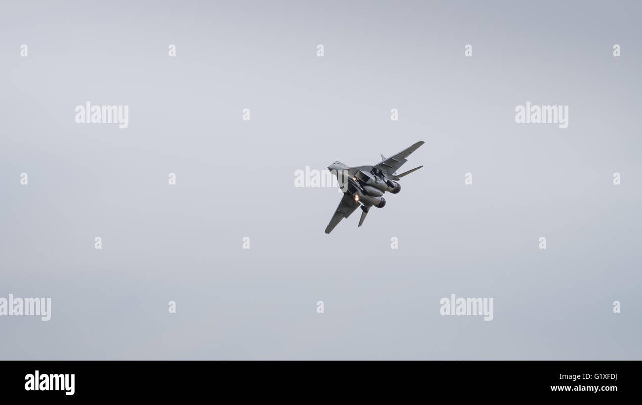 MIG 29 fighter jet in flight Stock Photo - Alamy