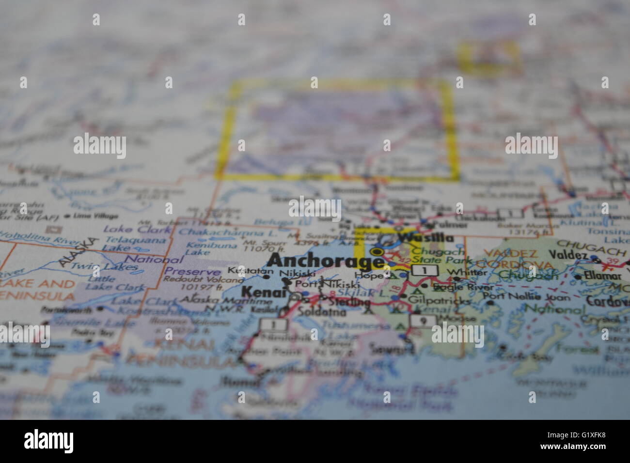 Alaska map hi-res stock photography and images - Alamy