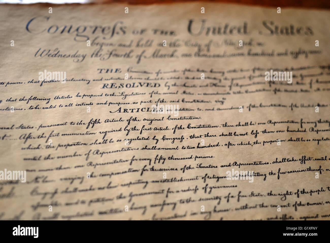 The u.s. constitution document hi-res stock photography and images - Alamy