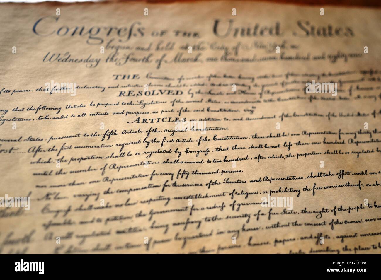 United States Constitution Stock Photo - Alamy