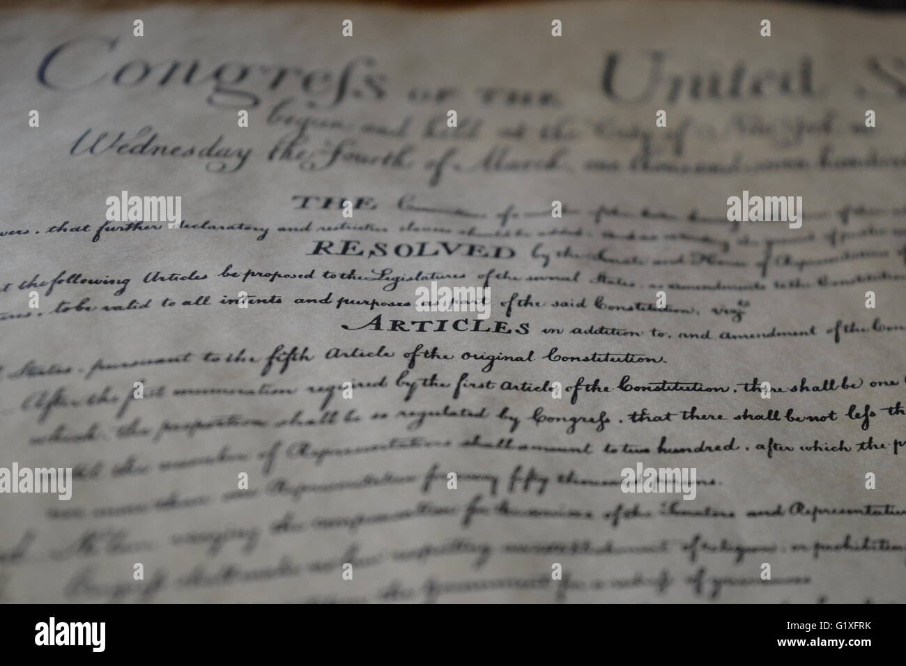 The u.s. constitution document hi-res stock photography and images - Alamy