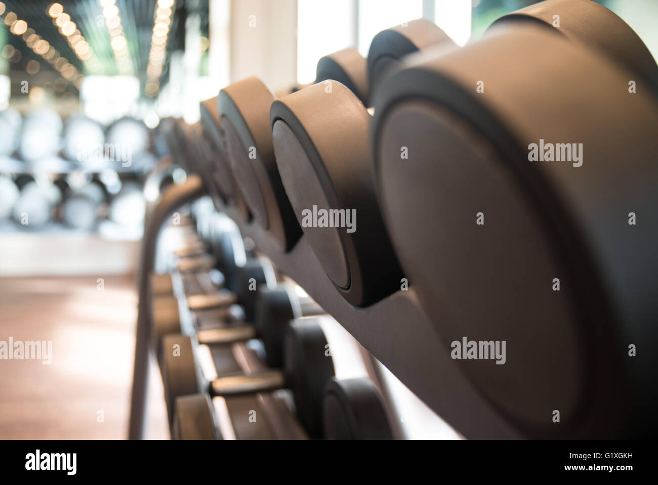 Equipment And Machines At The Modern Gym Room Fitness Center Stock ...