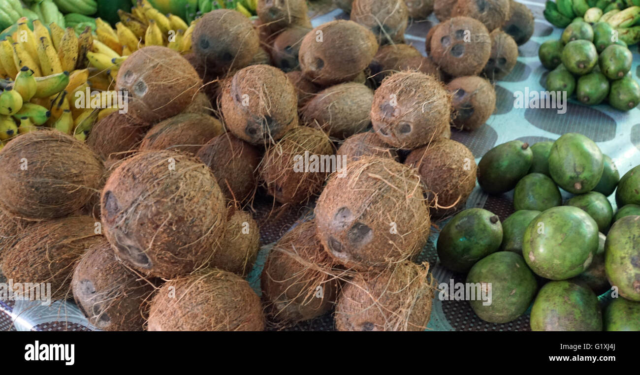 tropical market in victoria on mahe island Stock Photo - Alamy
