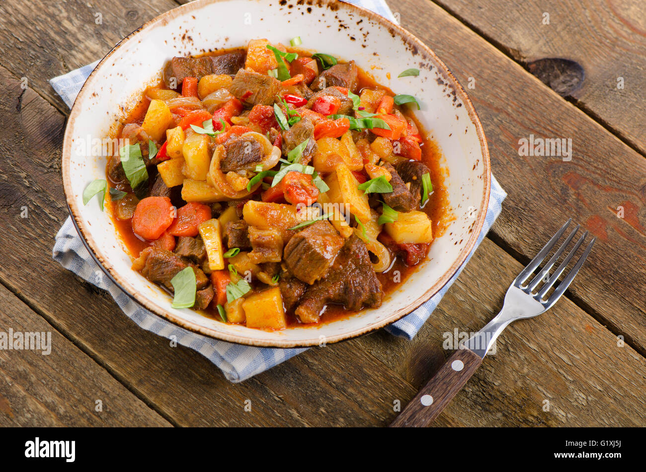 Beef stew top view hi-res stock photography and images - Alamy