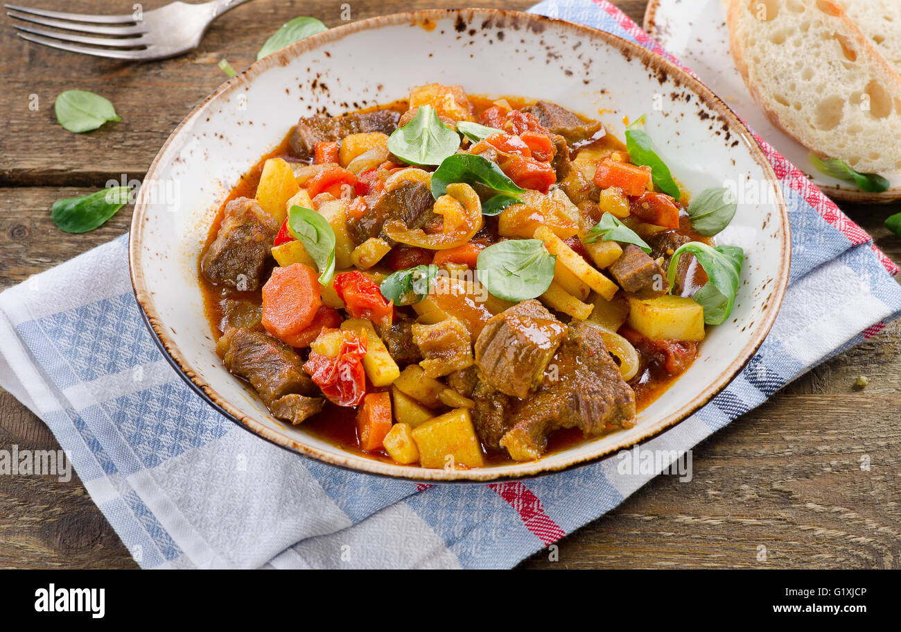 Beef stew on fork hi-res stock photography and images - Alamy