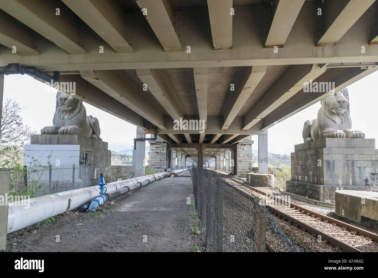 Stephensons tubular railway bridge hi-res stock photography and images ...