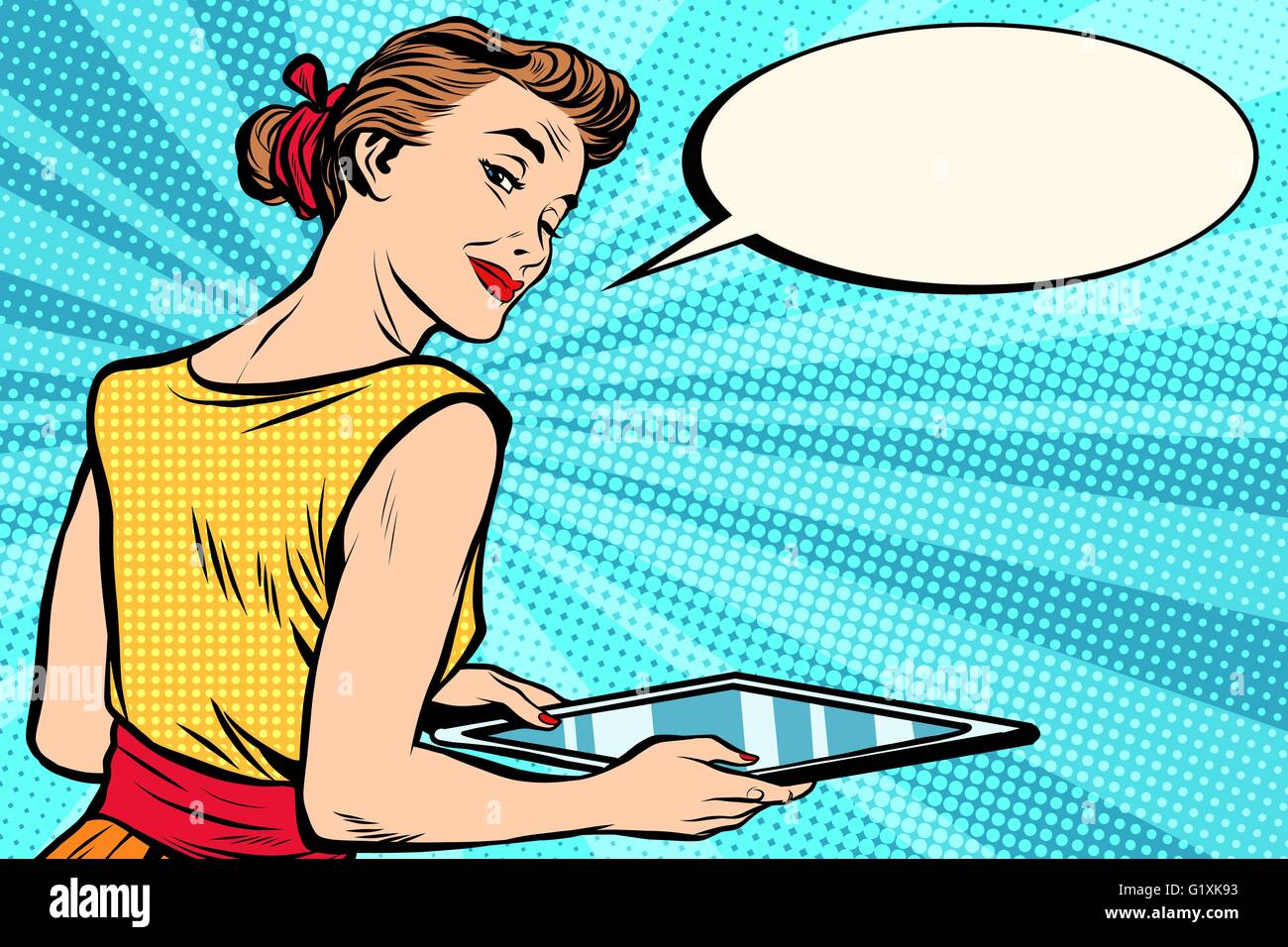 Waitress comics woman hi-res stock photography and images - Alamy