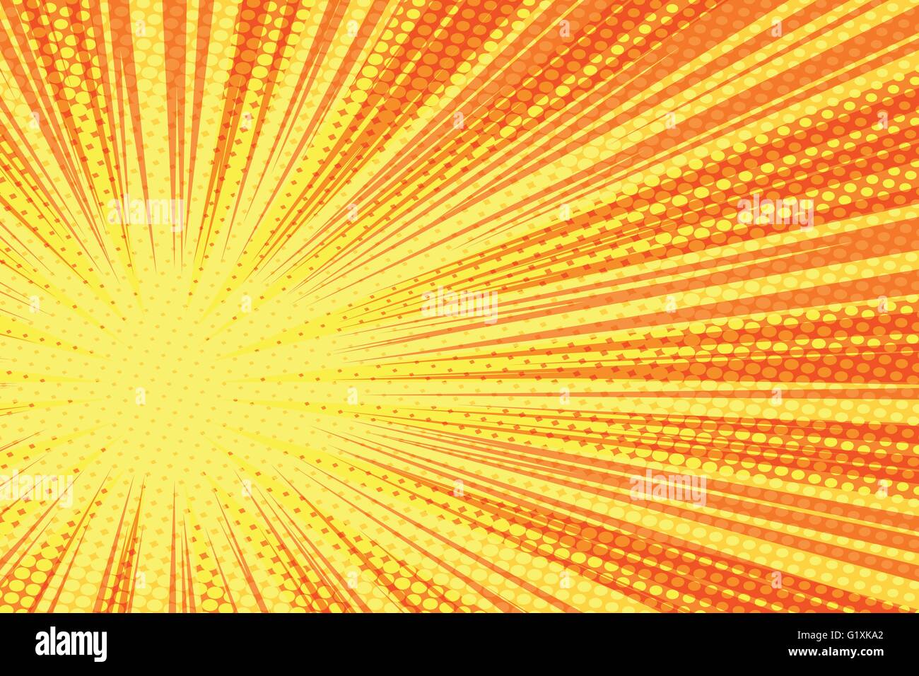 Red yellow retro rays vector background Stock Vector Image & Art - Alamy