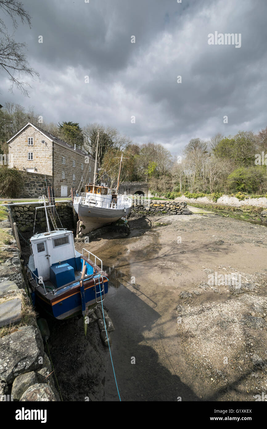 Pwll Fanogl watermill near Llanfair Pwllgwyngyll the place where Kyffin ...
