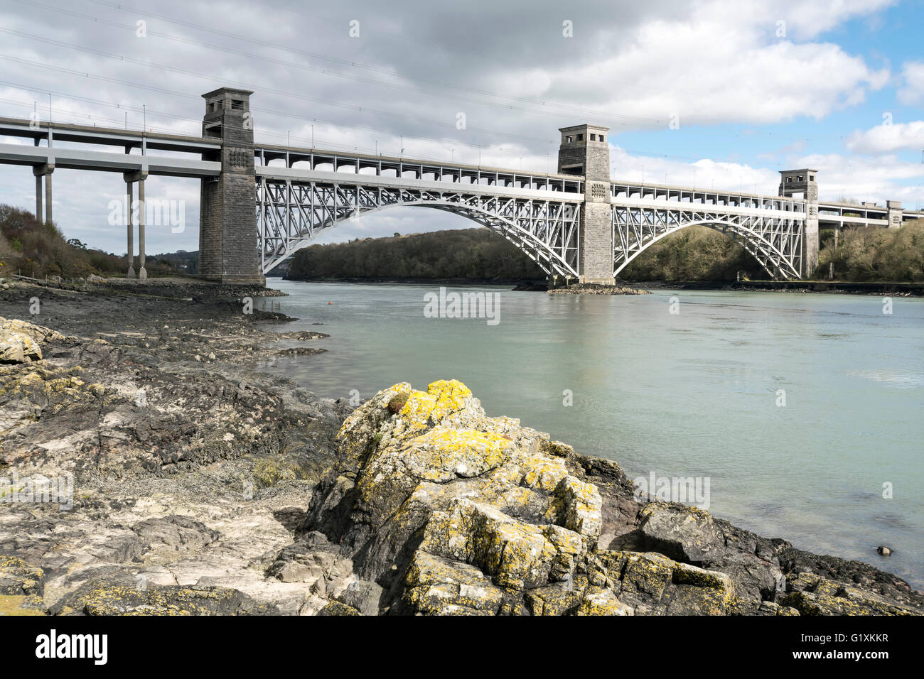 Tubular bridge menai straits anglesey hi-res stock photography and ...