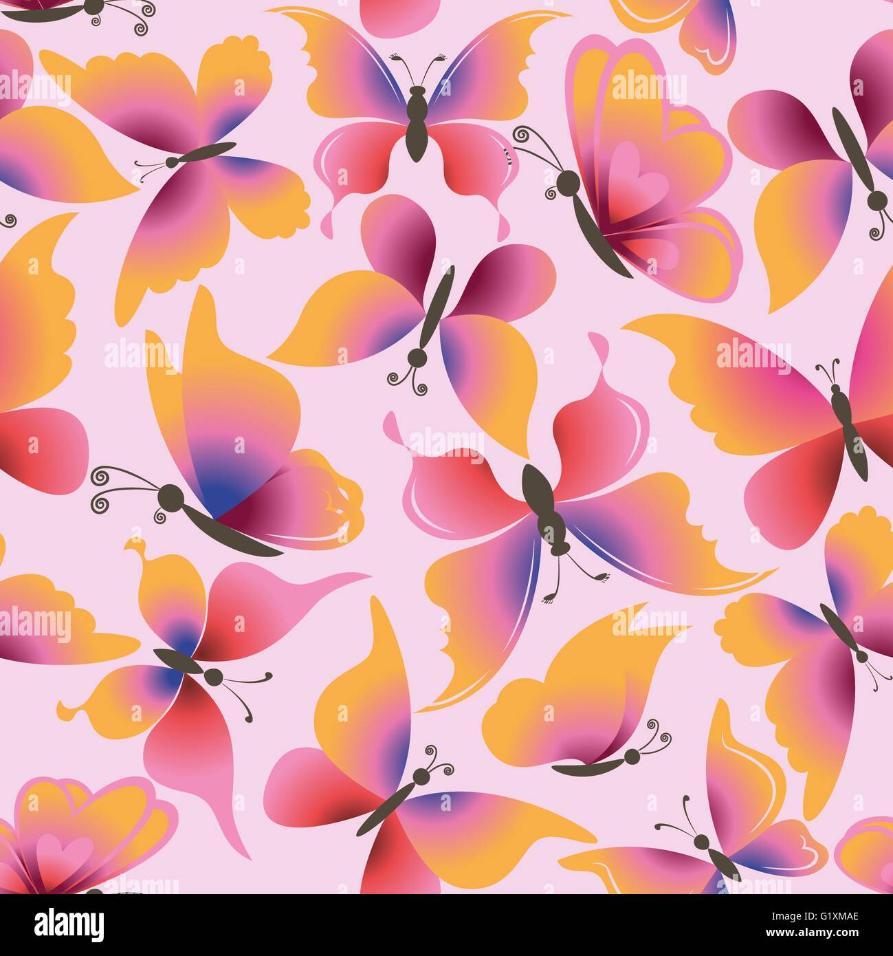 Seamless background, butterflies Stock Vector Image & Art - Alamy
