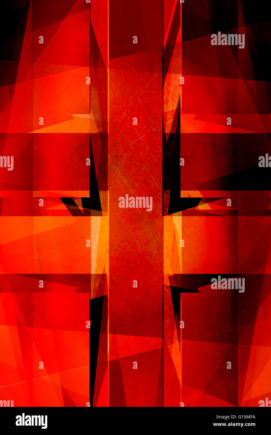 Scratched red religious cross background Stock Photo - Alamy