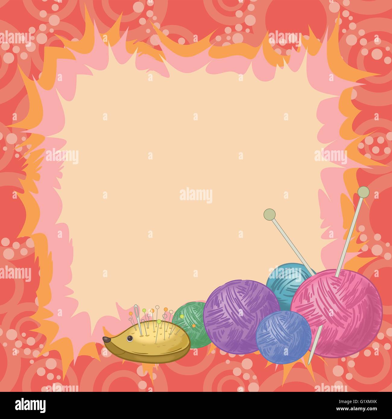 Background, accessories for knitting Stock Vector Image & Art - Alamy