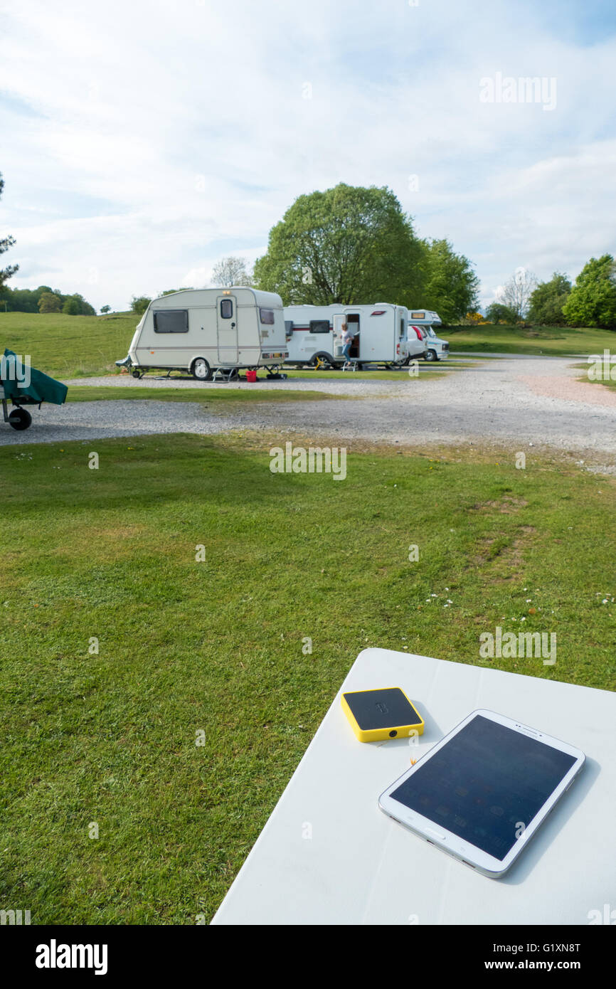 English caravan holiday park Stock Photo - Alamy