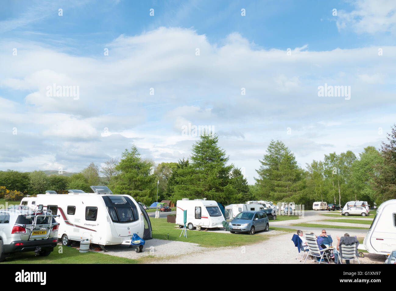 English caravan holiday park Stock Photo - Alamy