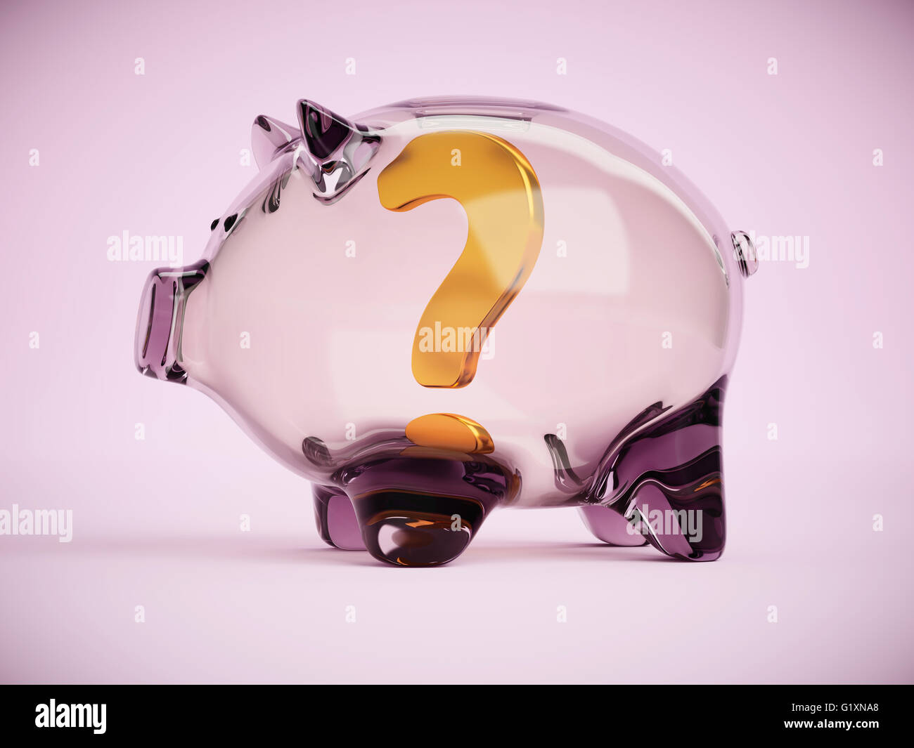 Piggy bank question mark hi-res stock photography and images - Alamy