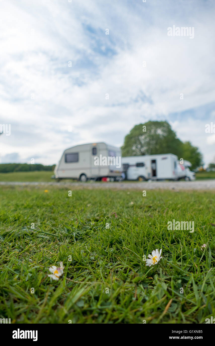 English caravan holiday park Stock Photo - Alamy