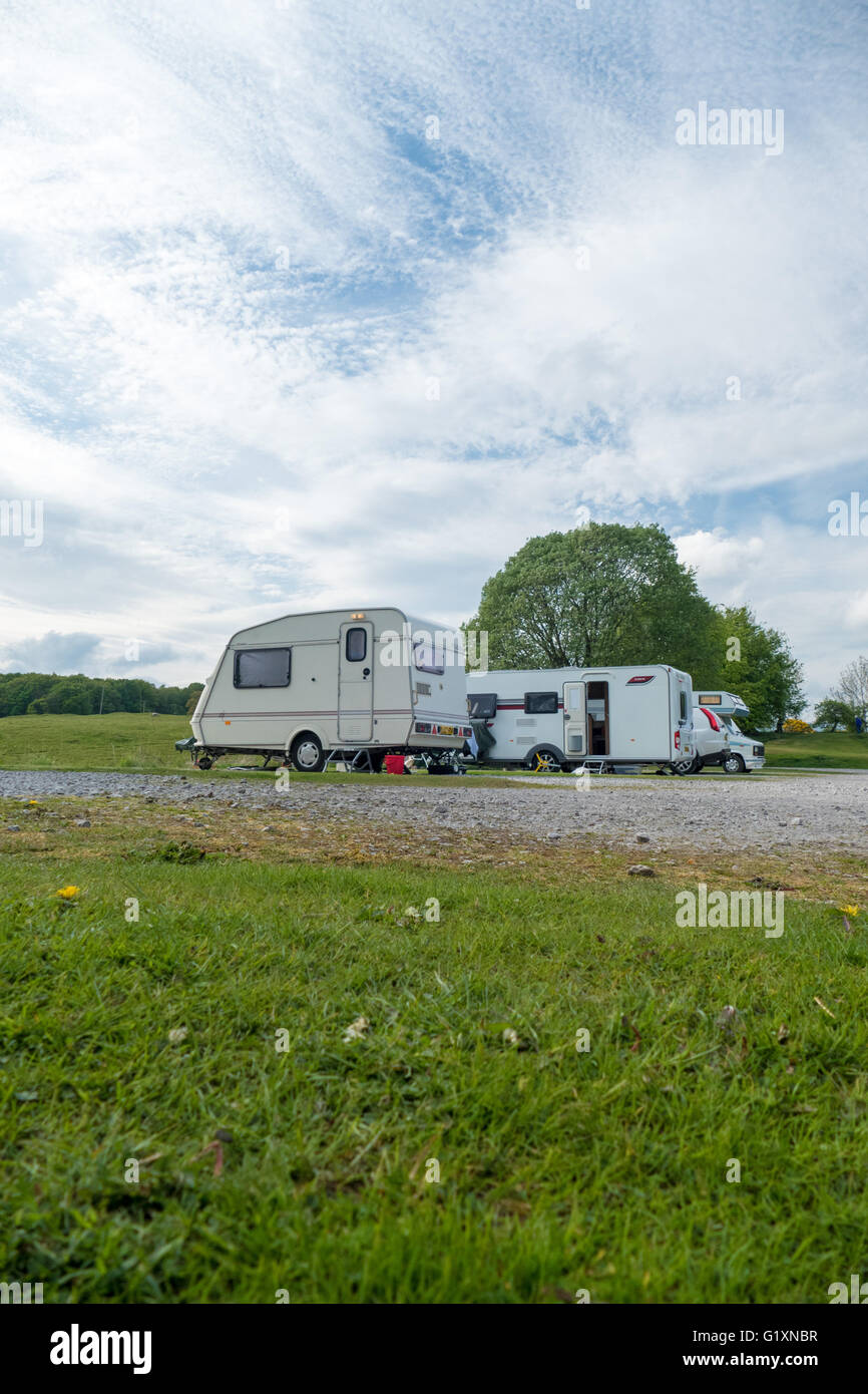 English caravan holiday park Stock Photo - Alamy