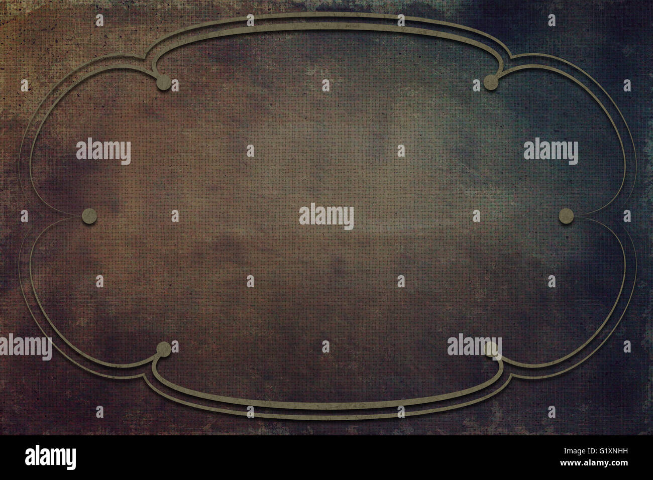 An antique decorative frame with a background with texture. Colors ...