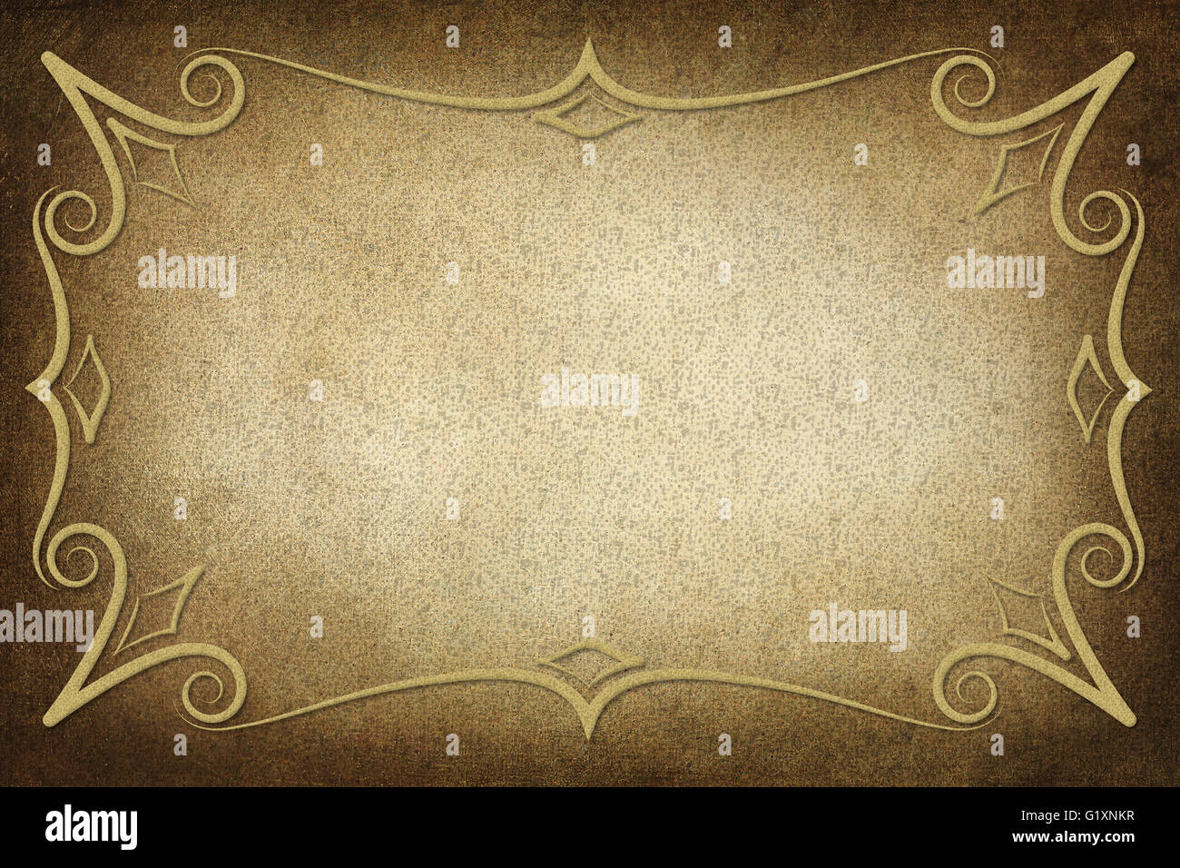 An antique decorative frame with a background with texture. Colors ...