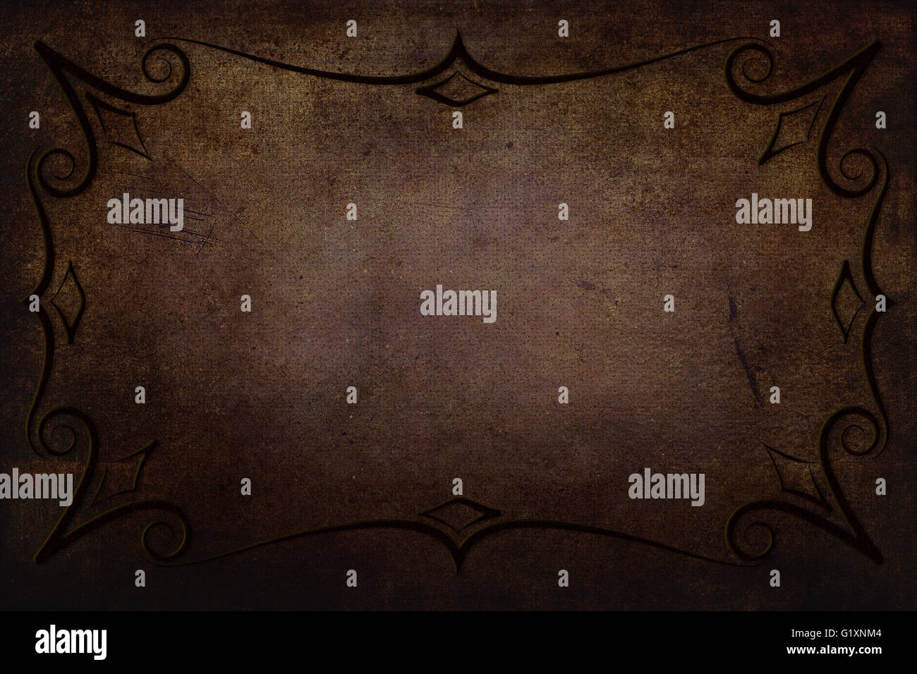 An antique decorative frame with a background with texture. Colors ...