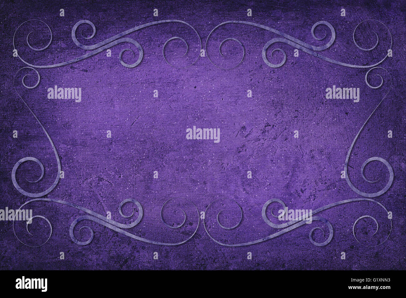 An antique decorative frame with a background with texture. Colors blue ...