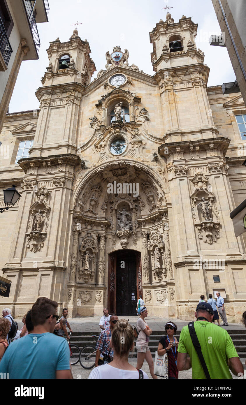 Front elevation of Basilica/Iglesia de Santa Maria del Coro, San ...