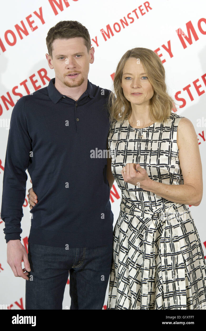 Madrid, Spain. 18th May, 2016. Jack O'Connell and Jodie Foster attend ...