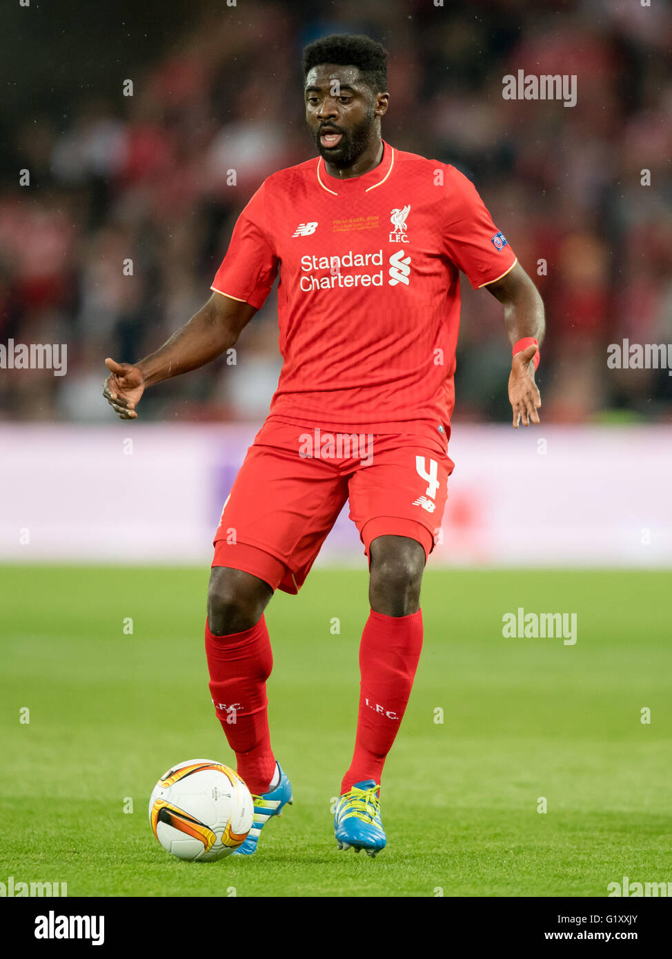 Basel, Switzerland. 18th May, 2016. Liverpool's Kolo Toure in action ...